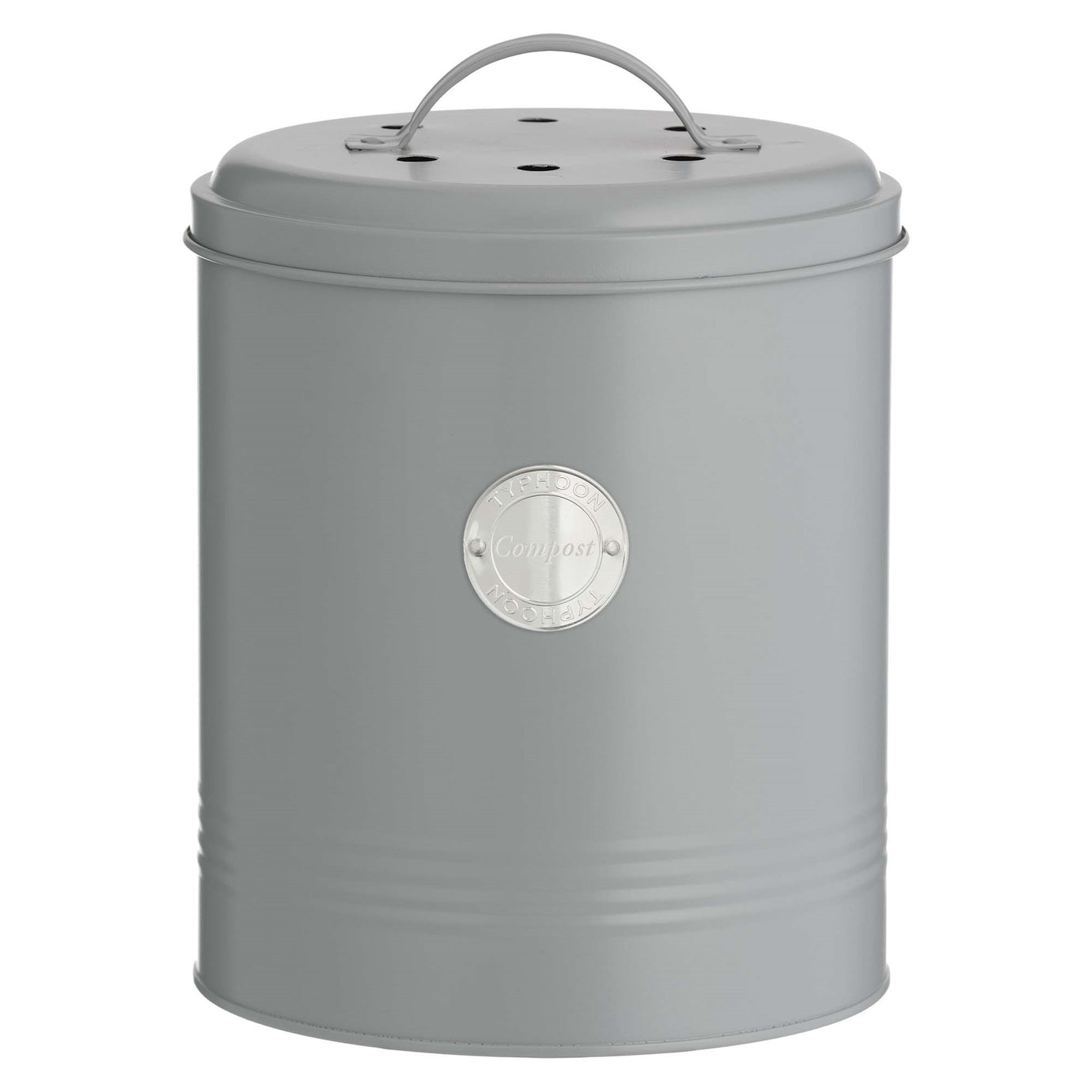 Typhoon Coated Steel Plastic Bucket Compost Caddy Living Gray – 2.5L ...